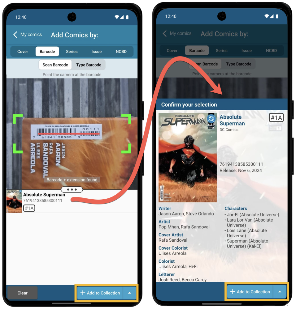 Adding comics - CLZ Comics Mobile - 1