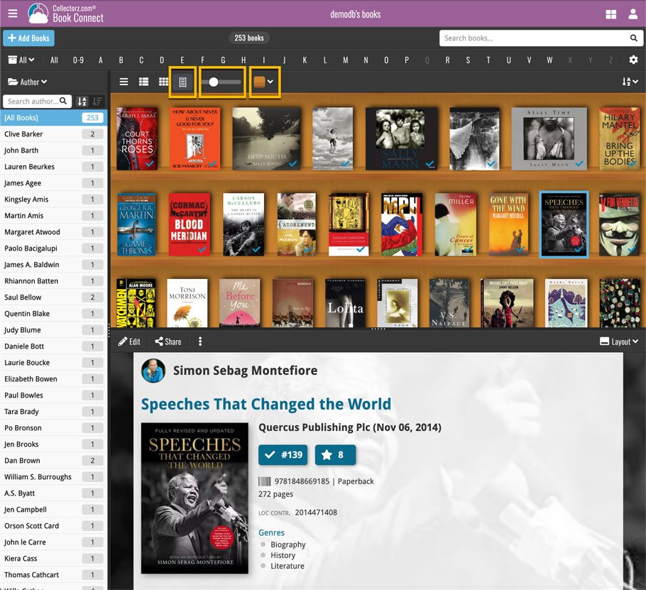 List, cards, covers or shelves - CLZ Books Web - 1