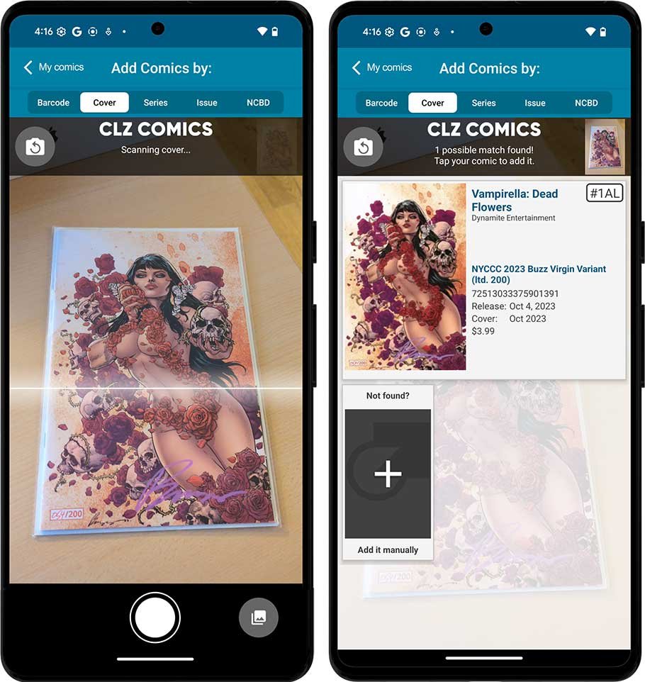 Adding comics - CLZ Comics Mobile - 1