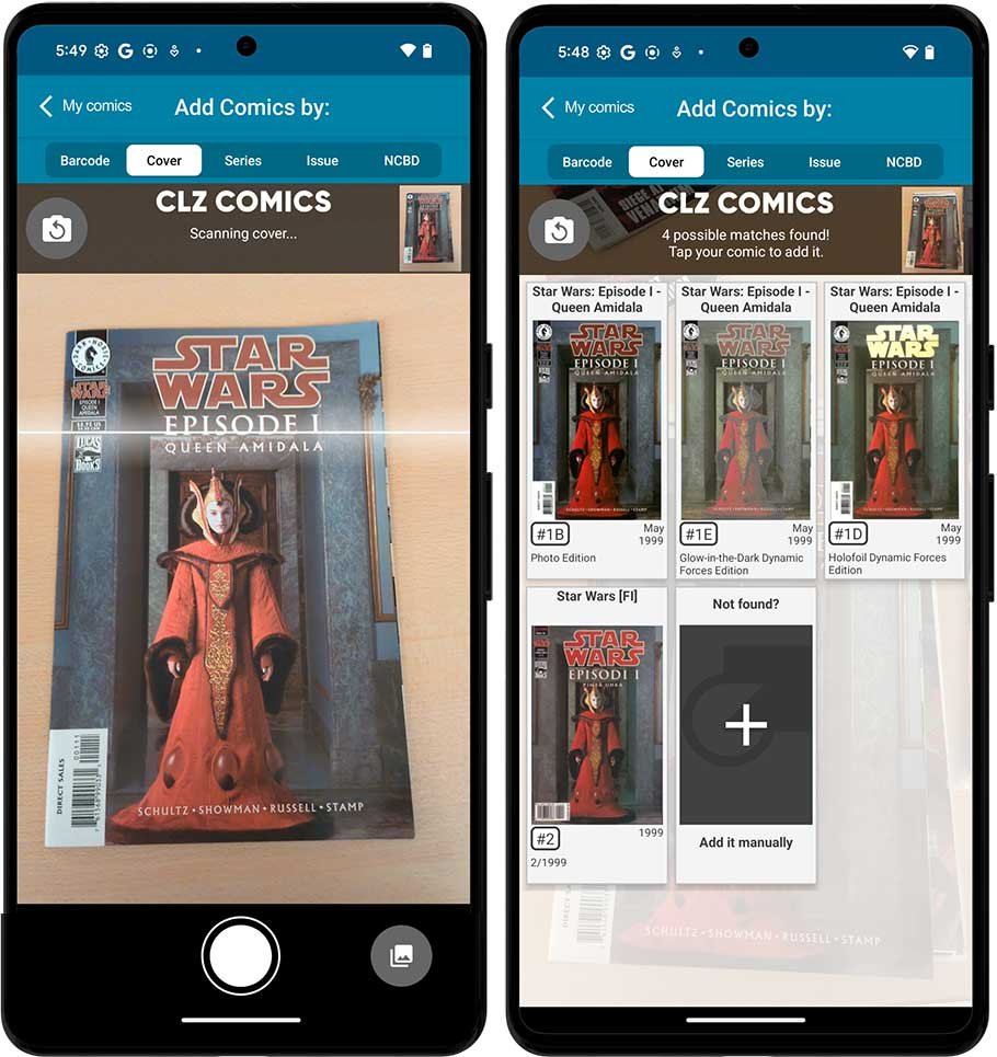 Adding comics - CLZ Comics Mobile - 1
