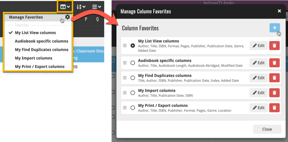 Choosing columns - CLZ Games Web - 1