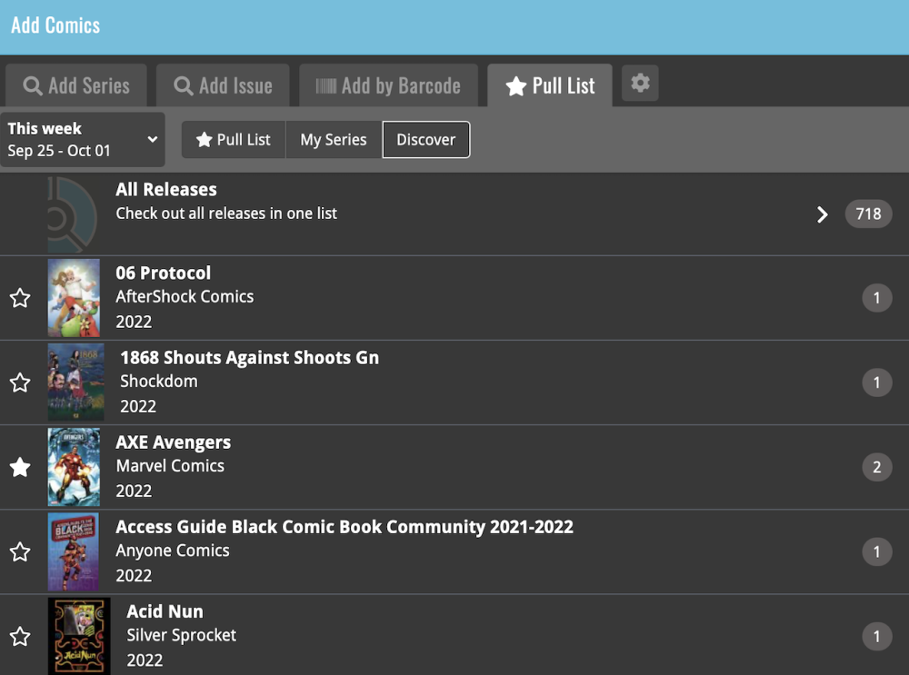 Discover new comics - Comic Connect - 1