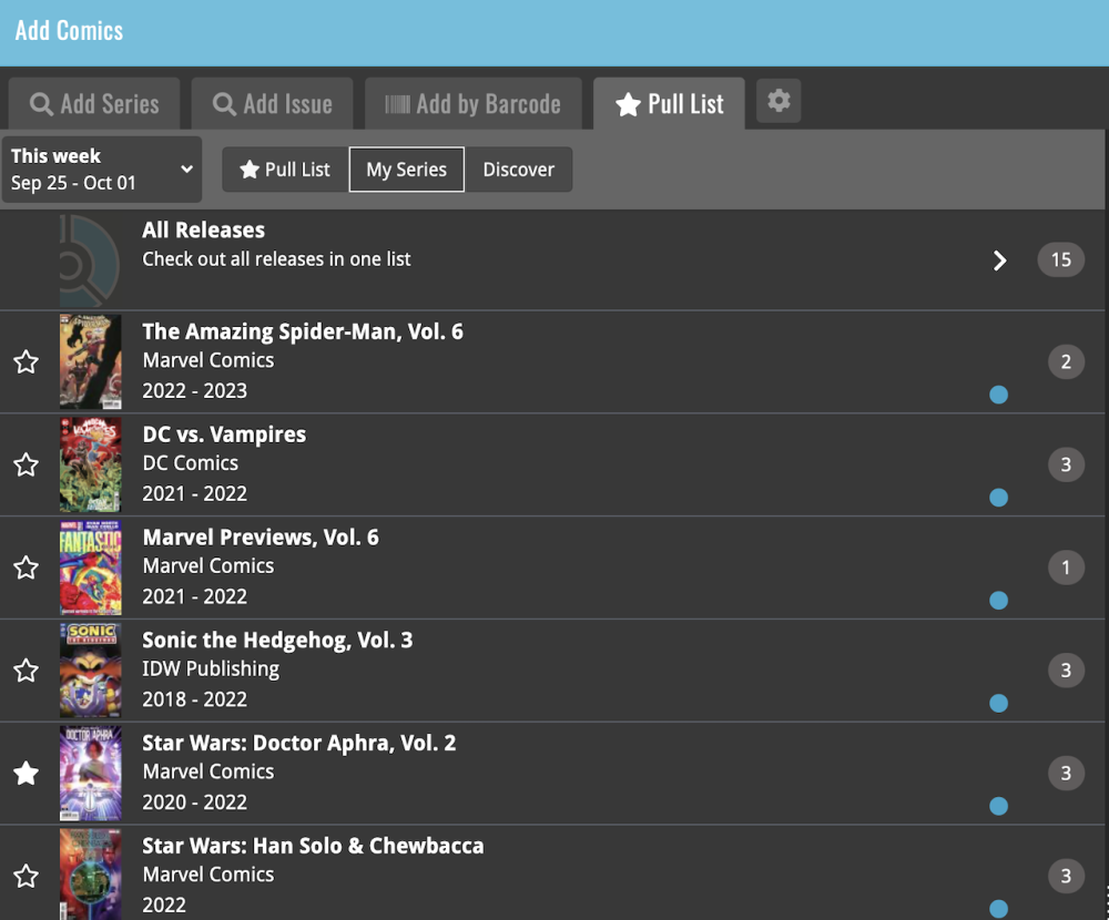 My series - Comic Connect - 1