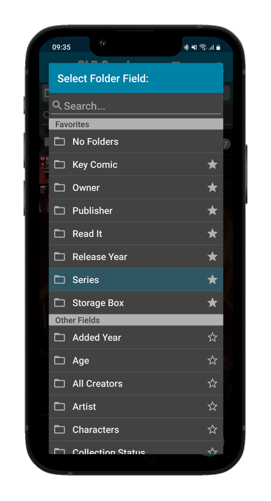 Grouping into folders - CLZ Comics Mobile - 1 Grouping into folders - CLZ Comics Mobile - 1