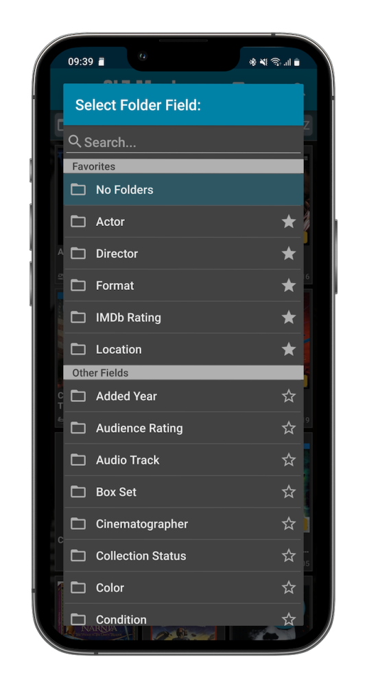 Grouping into folders - CLZ Movies Mobile - 1