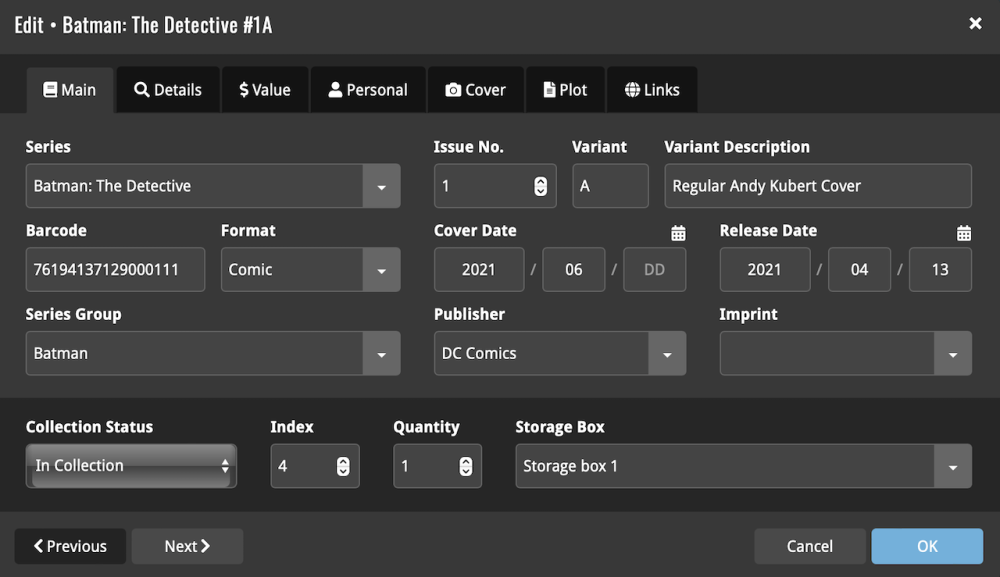 Main tab - Comic Connect - 1
