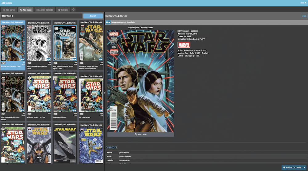 Adding by issue - Comic Connect - 1