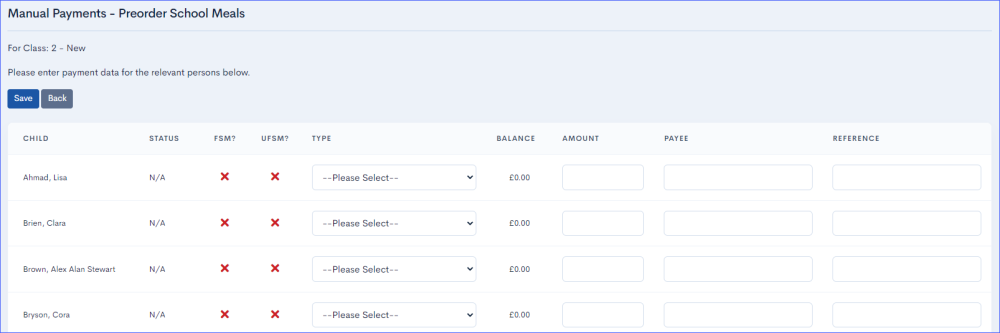 Add Manual Payments - iPayimpact - School Login