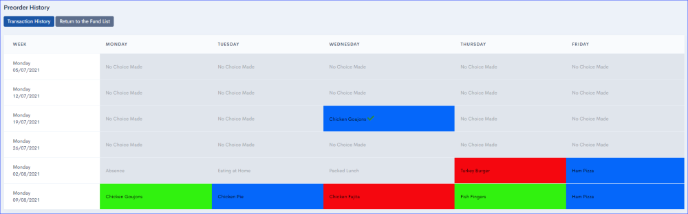 Viewing account history - iPayimpact - Parent Login