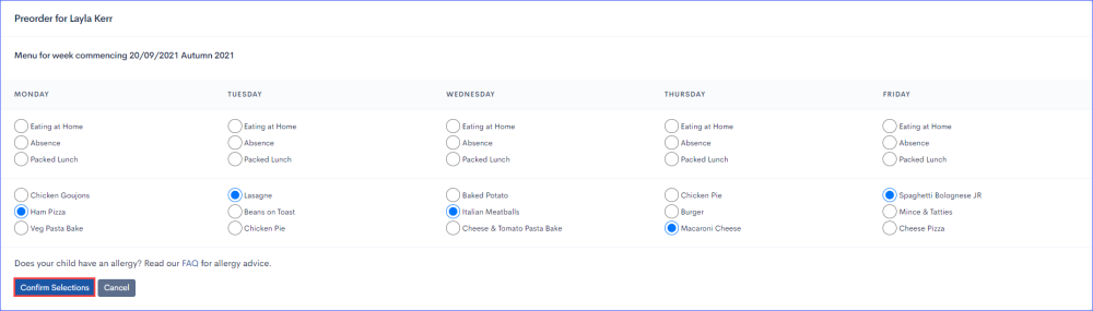 Pre-orders - iPayimpact - Parent Login