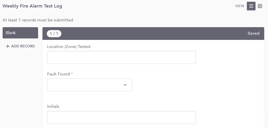 Weekly fire alarm test - Audit & Compliance - 1
