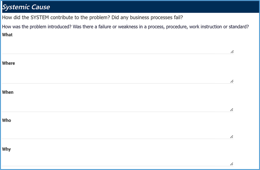 3×5 Why Analysis - CAPA - #13