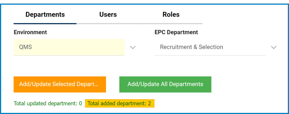 Parent-Child Department Import and Synchronization - DBP - Admin Application - #14.1