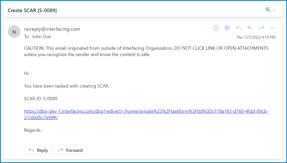 Create SCAR - Action Items - #14.1