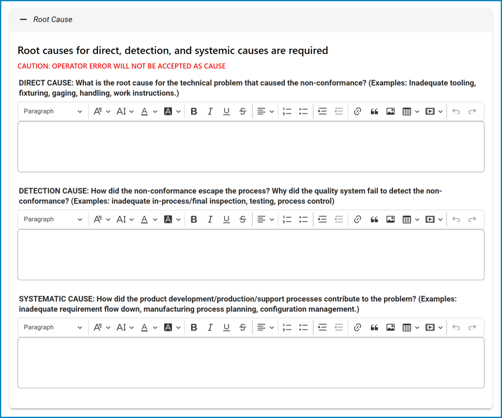 Root Cause - CAPA - #11.1