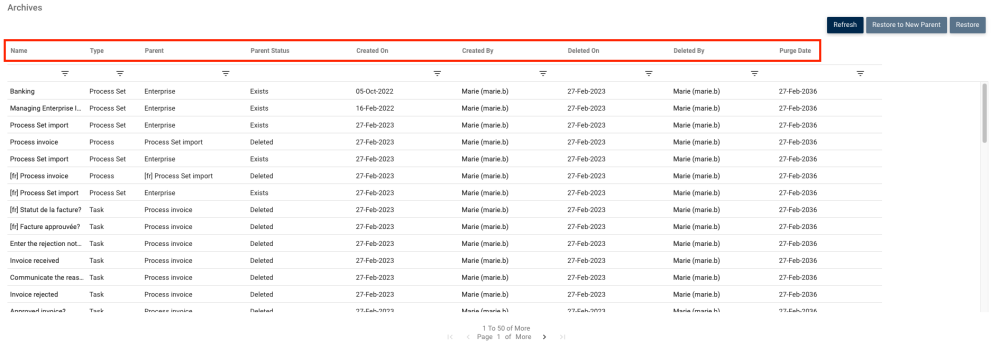 Purge Functionality & Archive Improvements - EPC - WebApp Manual - 14.0
