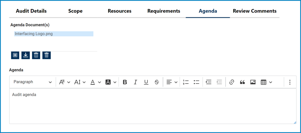 Review the Audit Definition – Agenda Now Editable - Audit - #14
