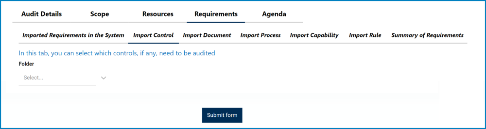 Import Control - Audit - #14