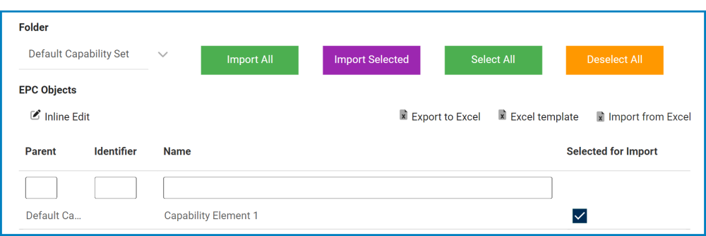 Import Capability - Audit - #14