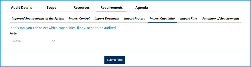 Import Capability - Audit - #14