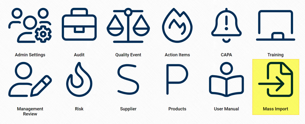 Mass Import – New Application - DBP - QMS - Audit - #11