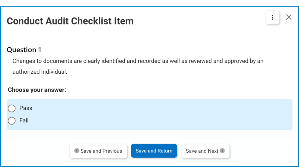 Checklist - Audit - #11.1