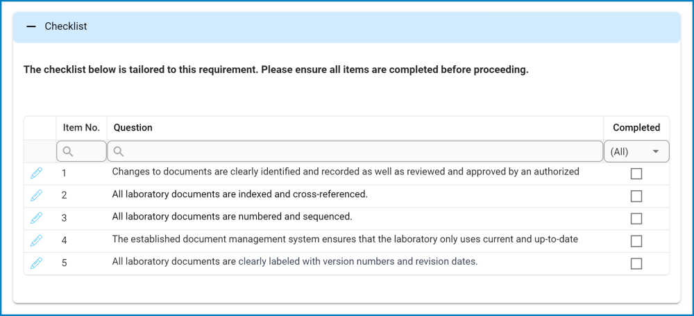 Checklist - Audit - #11.1