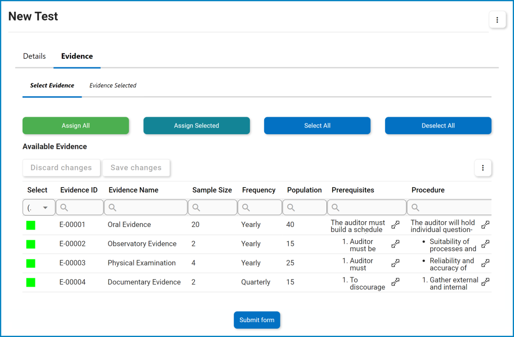 Evidence - Audit - #14.1