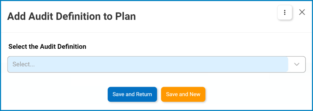 Add Audit Definition to Plan - Audit - #14.1