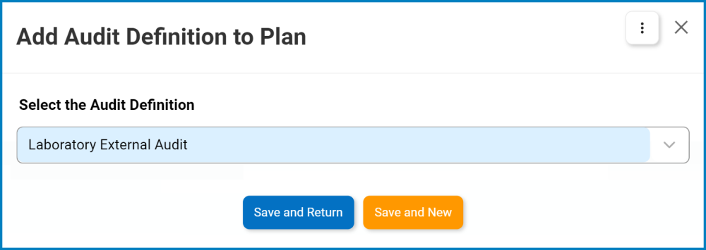 Add Audit Definition to Plan - Audit - #14.1