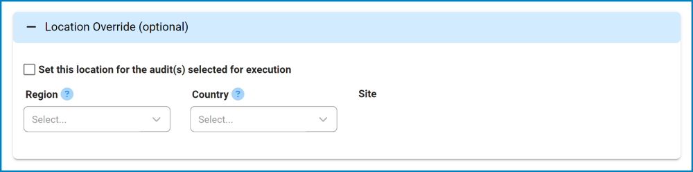 Location Override - Audit - #11.1