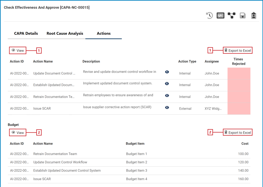 Actions - CAPA - #14