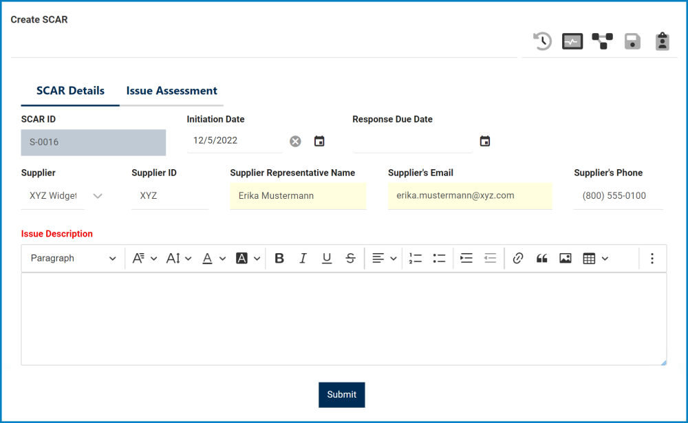 SCAR Details - Quality Event - #14