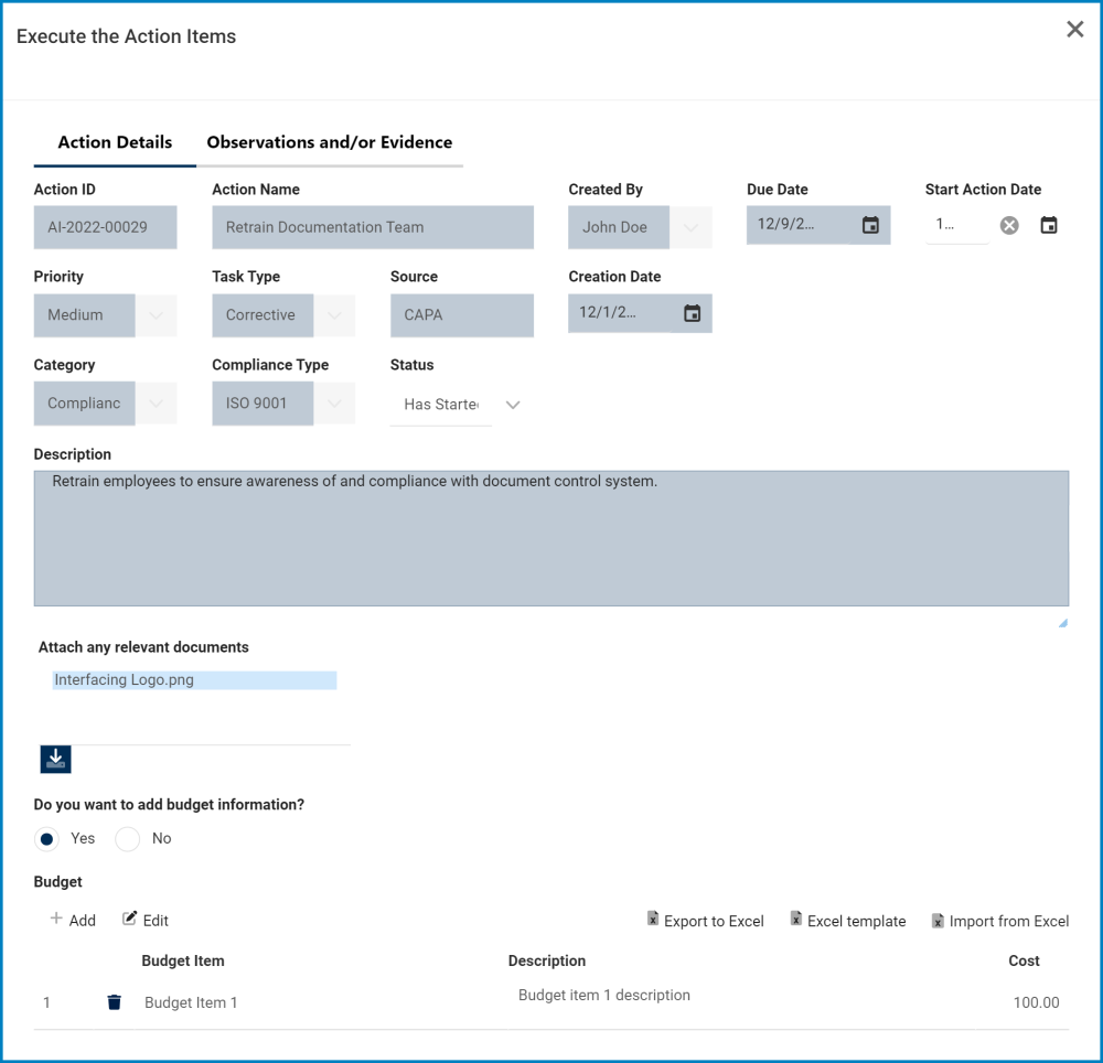 Execute the Action Items - CAPA - #11