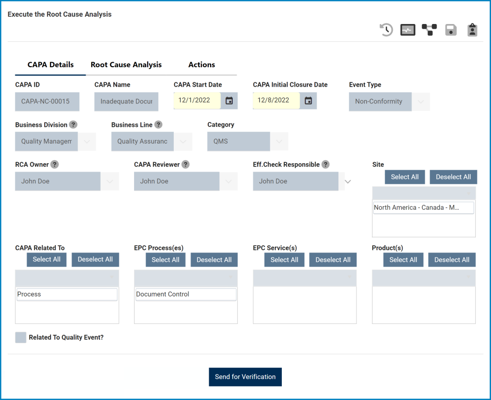 CAPA Details - CAPA - #14