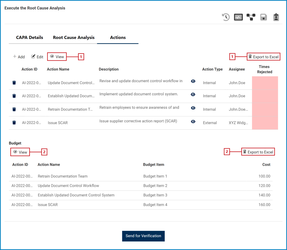 Actions - CAPA - #14
