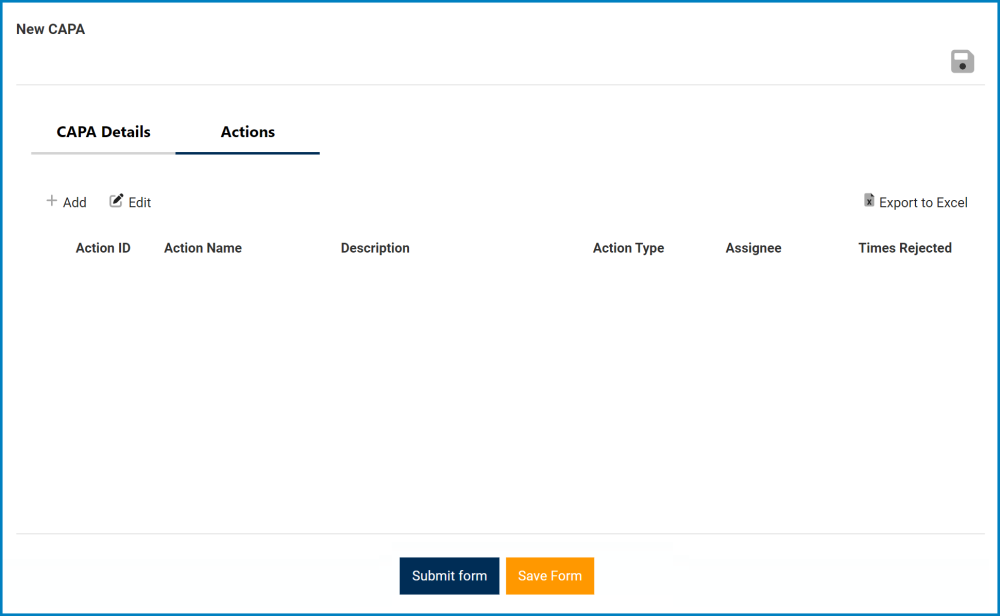 Actions - CAPA - #14