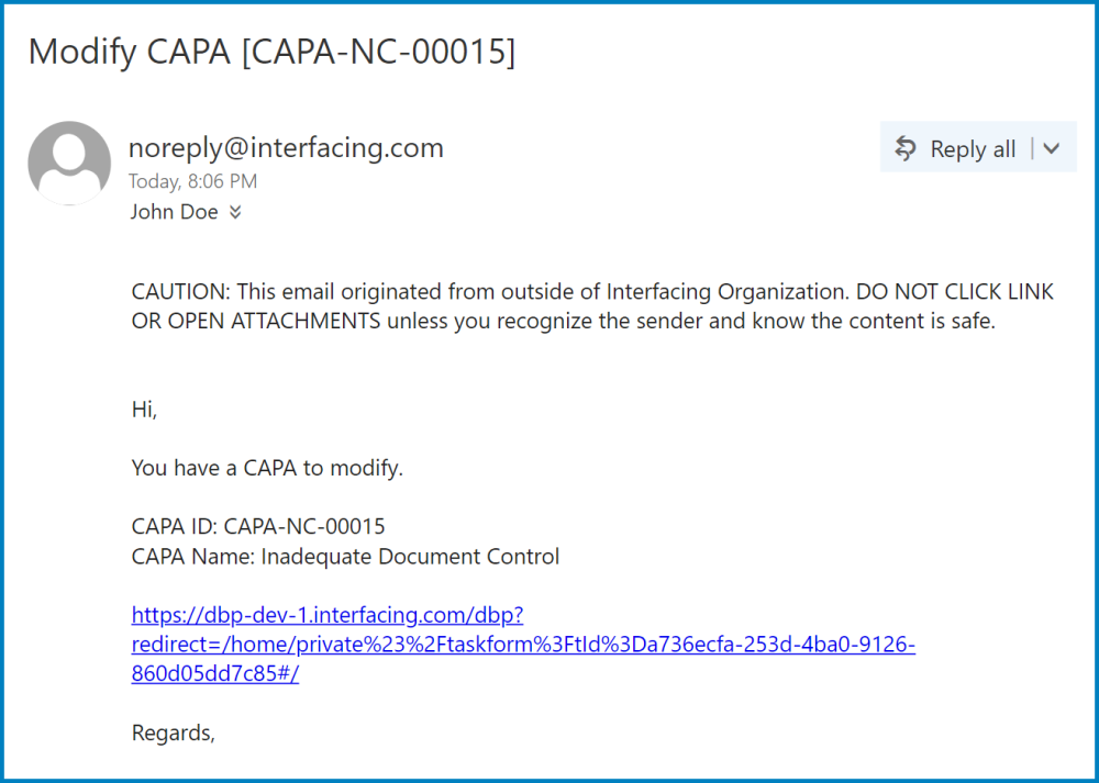 Modify CAPA - CAPA - #11