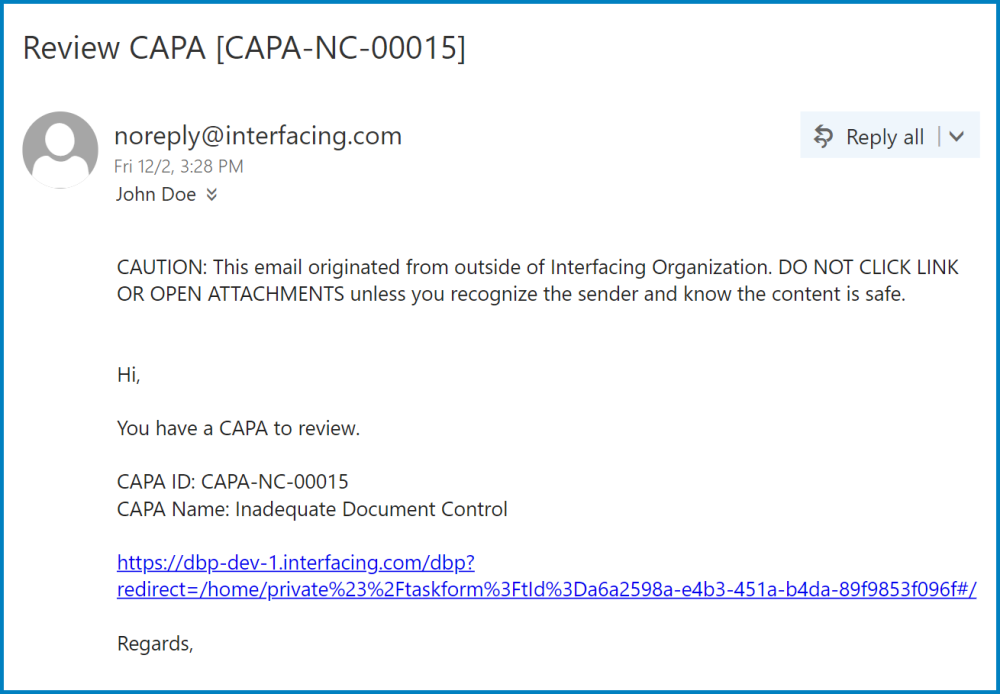 Review CAPA - CAPA - #14