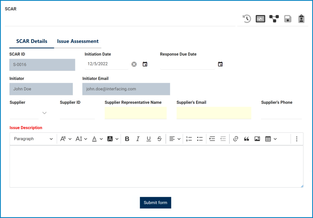 SCAR Details - CAPA - #14