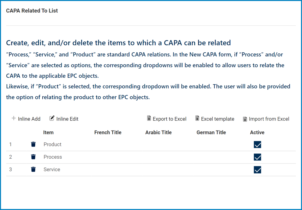 CAPA Setting - CAPA - #11
