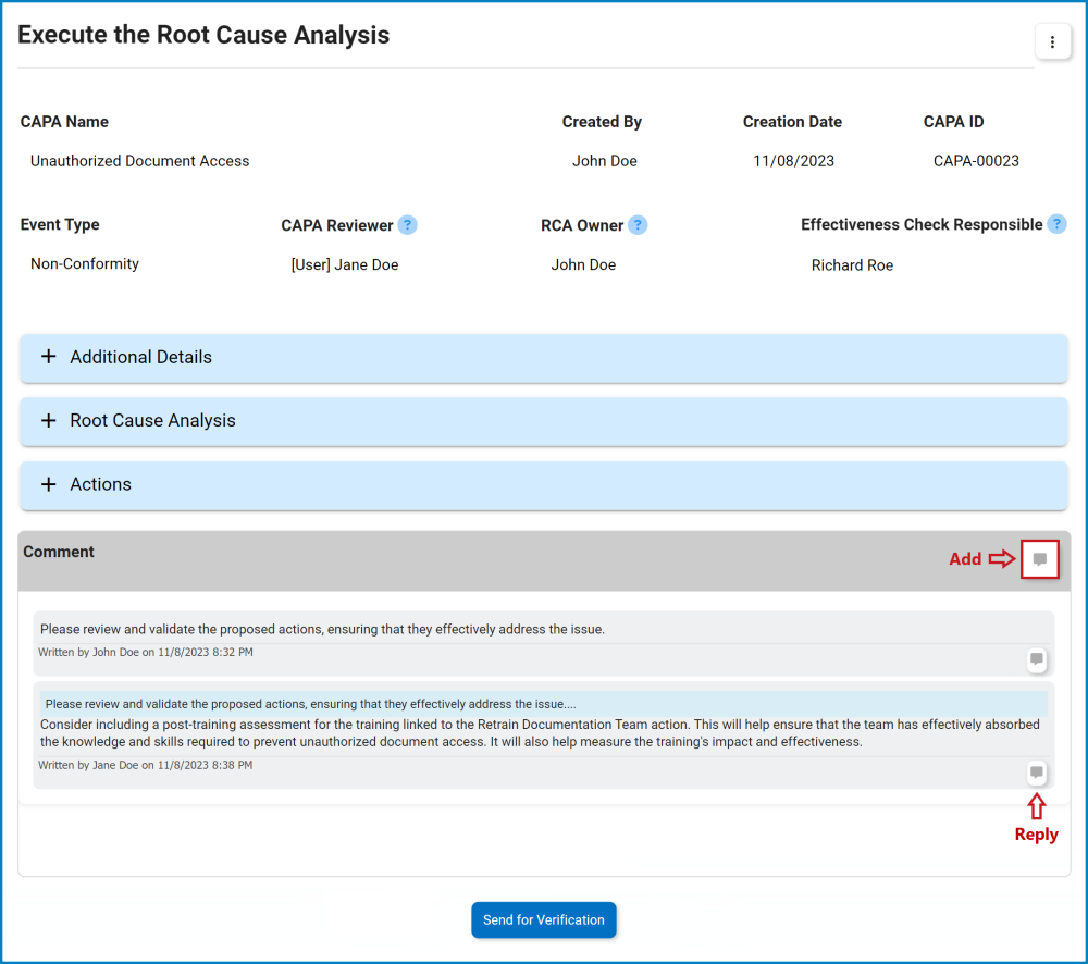 Execute the Root Cause Analysis - CAPA - #14.1