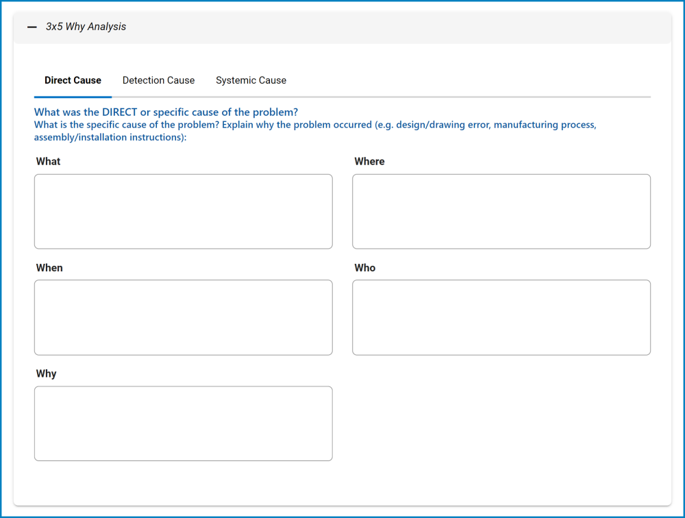 3×5 Why Analysis - CAPA - #14.1