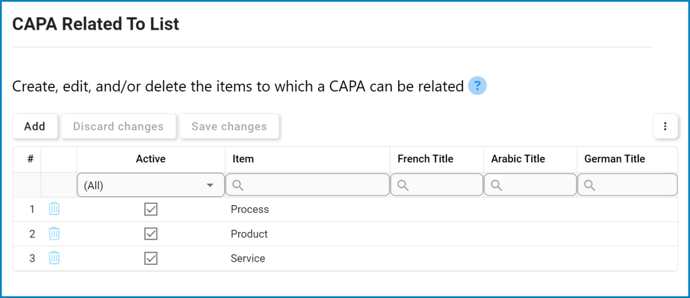 CAPA Setting - CAPA - #11.1