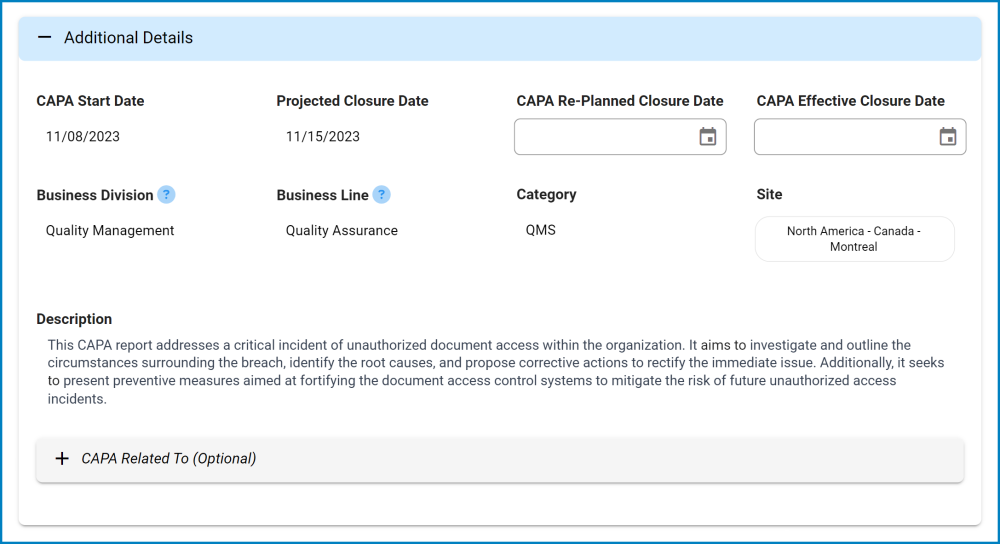 Verify CAPA - CAPA - #11.1
