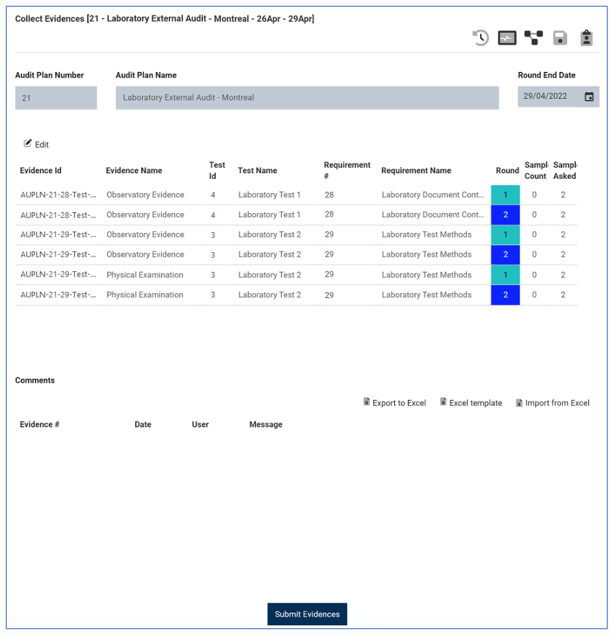 Collect Evidences - Audit - #13