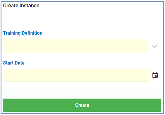 Create Instance - Training - #13