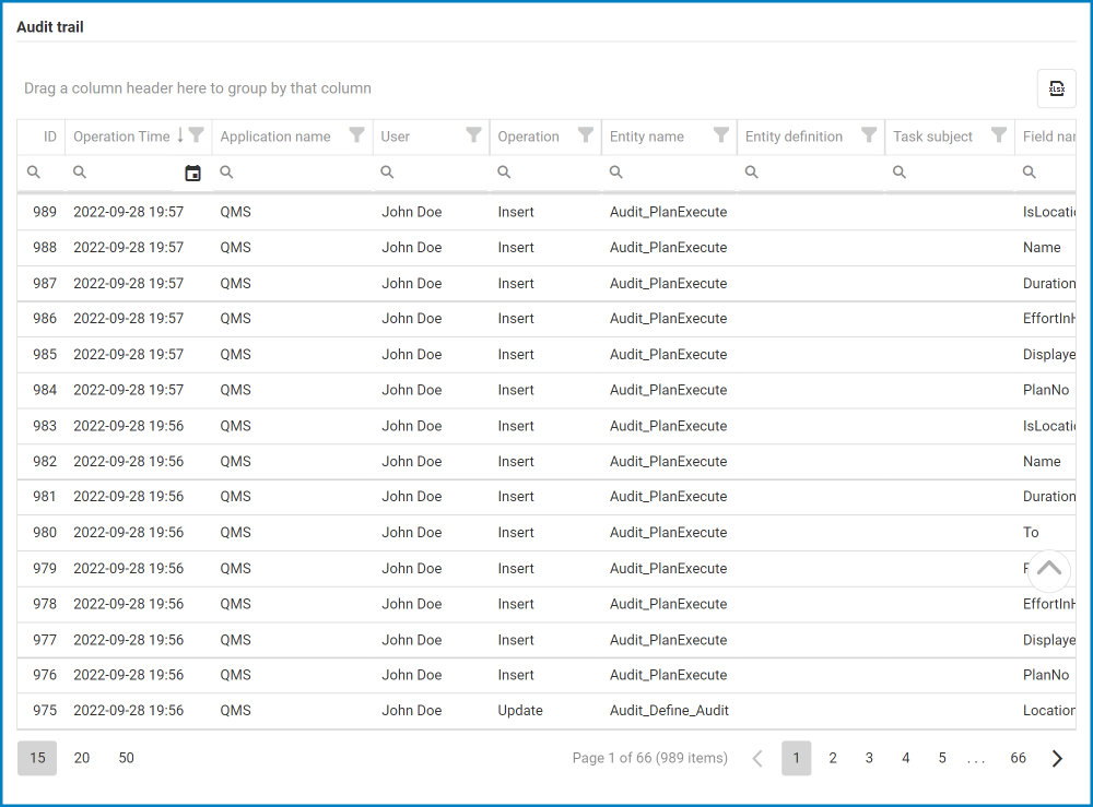 Audit Trail - DBP - Web Portal Manual - #14.1