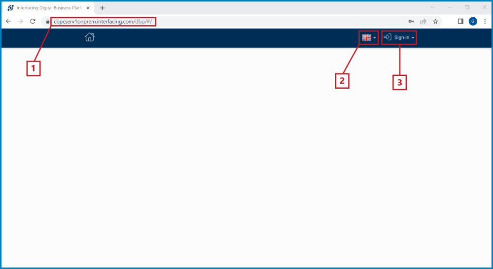 Login Page - DBP - Web Portal Manual - #14.1