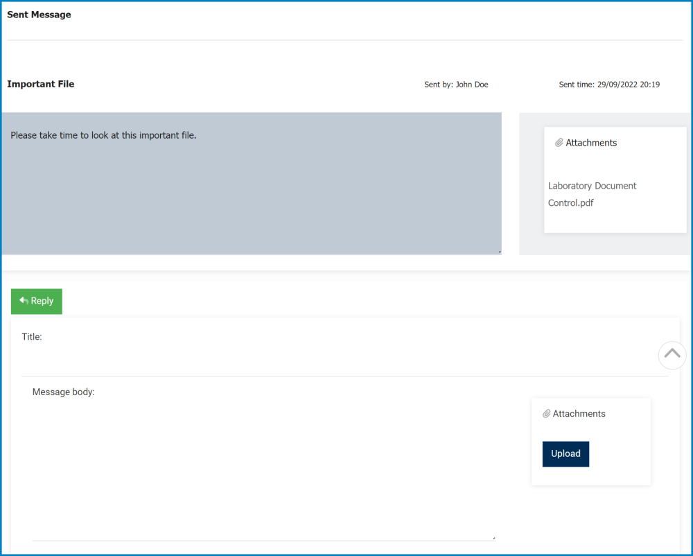View Received Messages - DBP - Web Portal Manual - #14.1